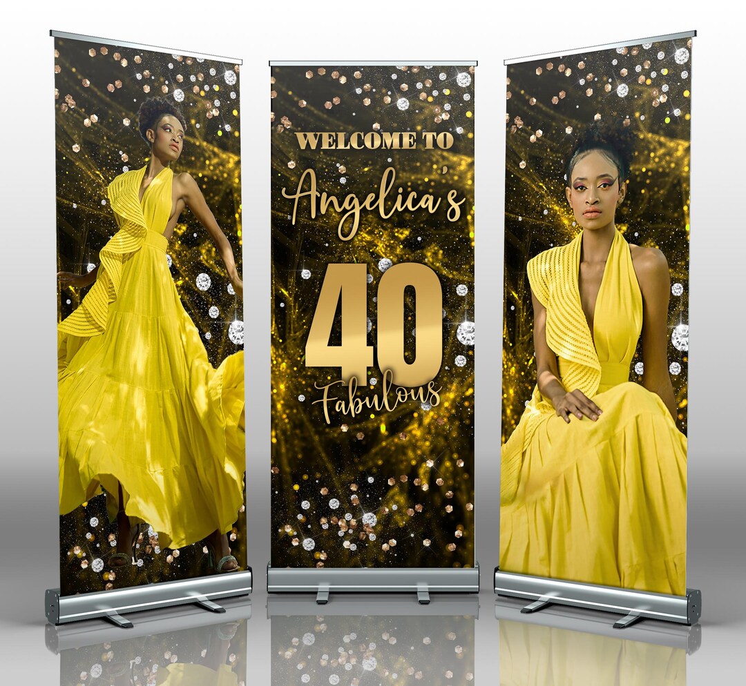 3 Sets Birthday Retractable Banner and Stand, Stand by Itself Sign ...