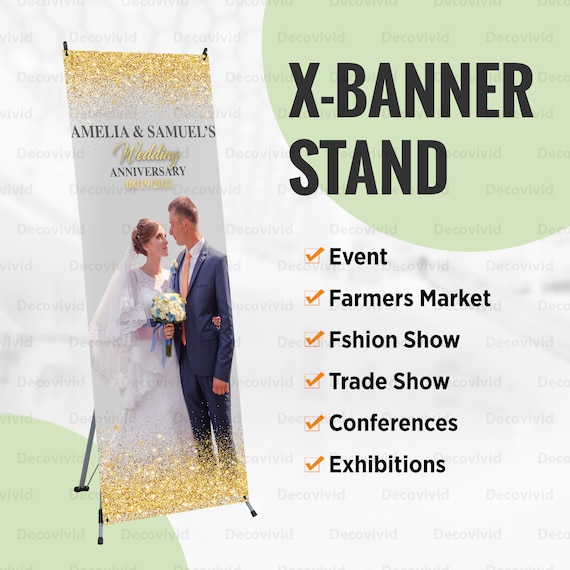 Wedding Anniversary X Banner Stand Birthday Pop Up X Style | Etsy