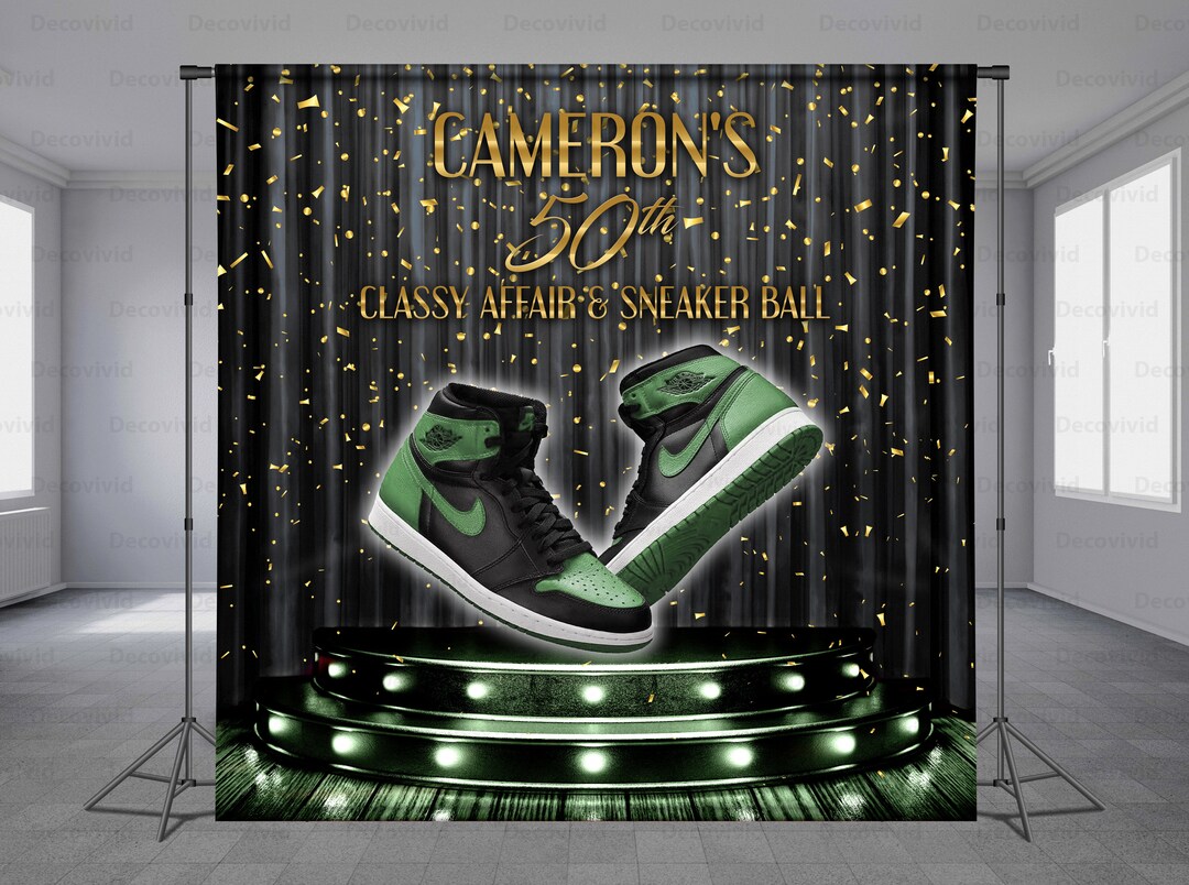 Sneaker Ball Backdrop, Step and Repeat, Sneaker Gala Birthday Banner ...