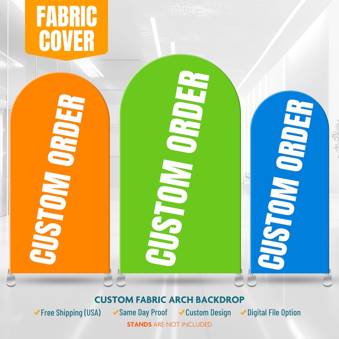 Custom Design Fabric Arch Cover Backdrop, Kids Birthday, Fabric ...