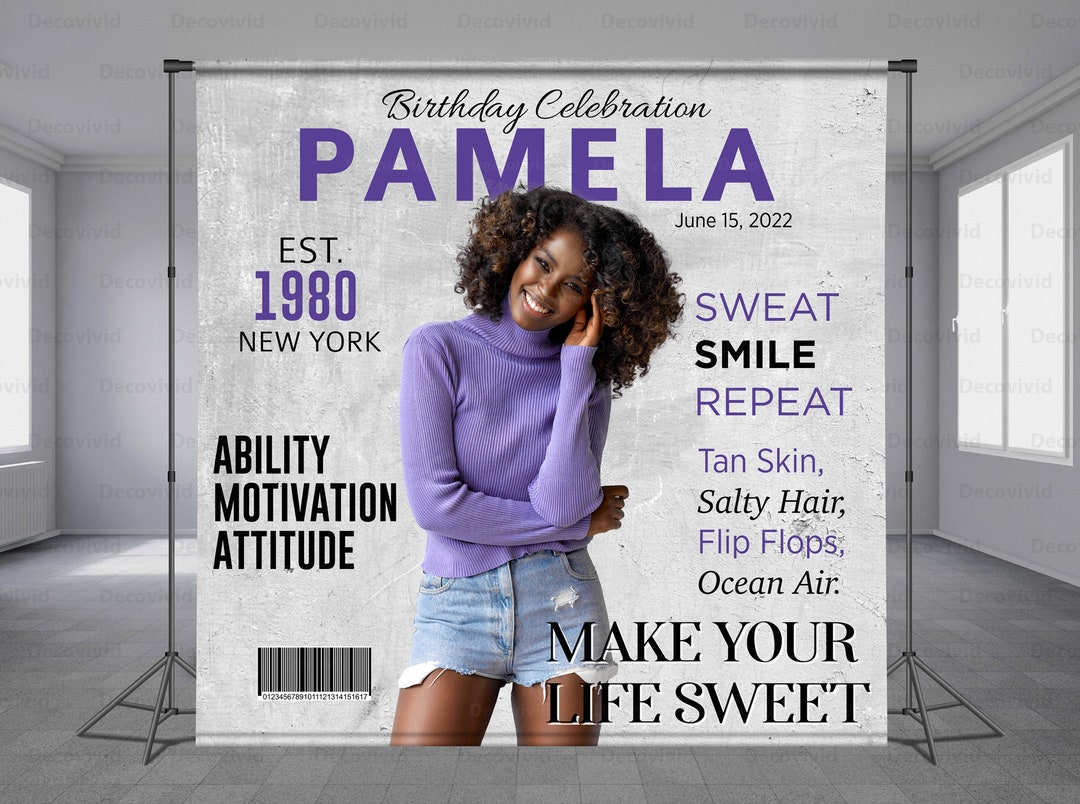 Photo Backdrop, Magazine Cover Backdrop, Add Free Photo, Step and ...