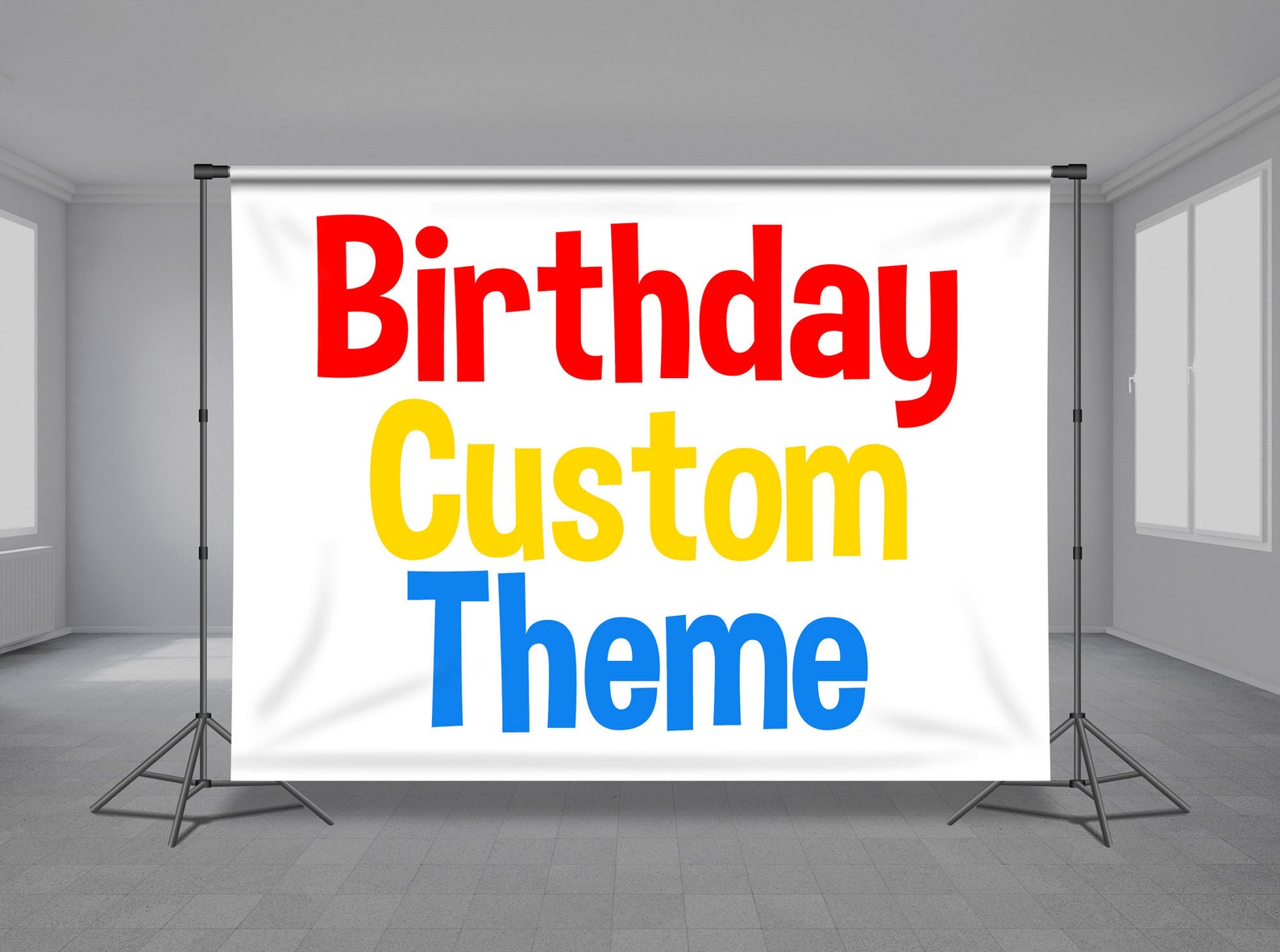 Kids Birthday Custom Theme and Print Backdrop - Etsy