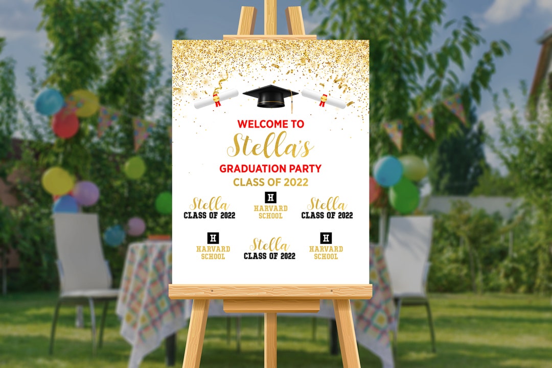 Graduation Welcome Sign, Class of 2022, Custom Grad Sign, Personalized ...