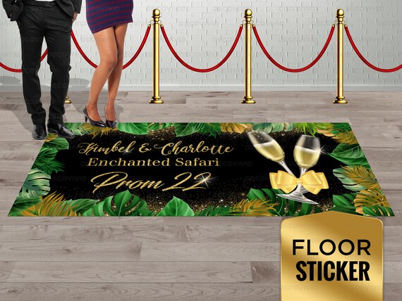 Prom Floor Decal Sticker Palm Leave Birthday Floor Adhesive - Etsy