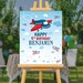 Airplane Birthday, Welcome Sign, Blue Airplane, Airplane Birthday Sign ...