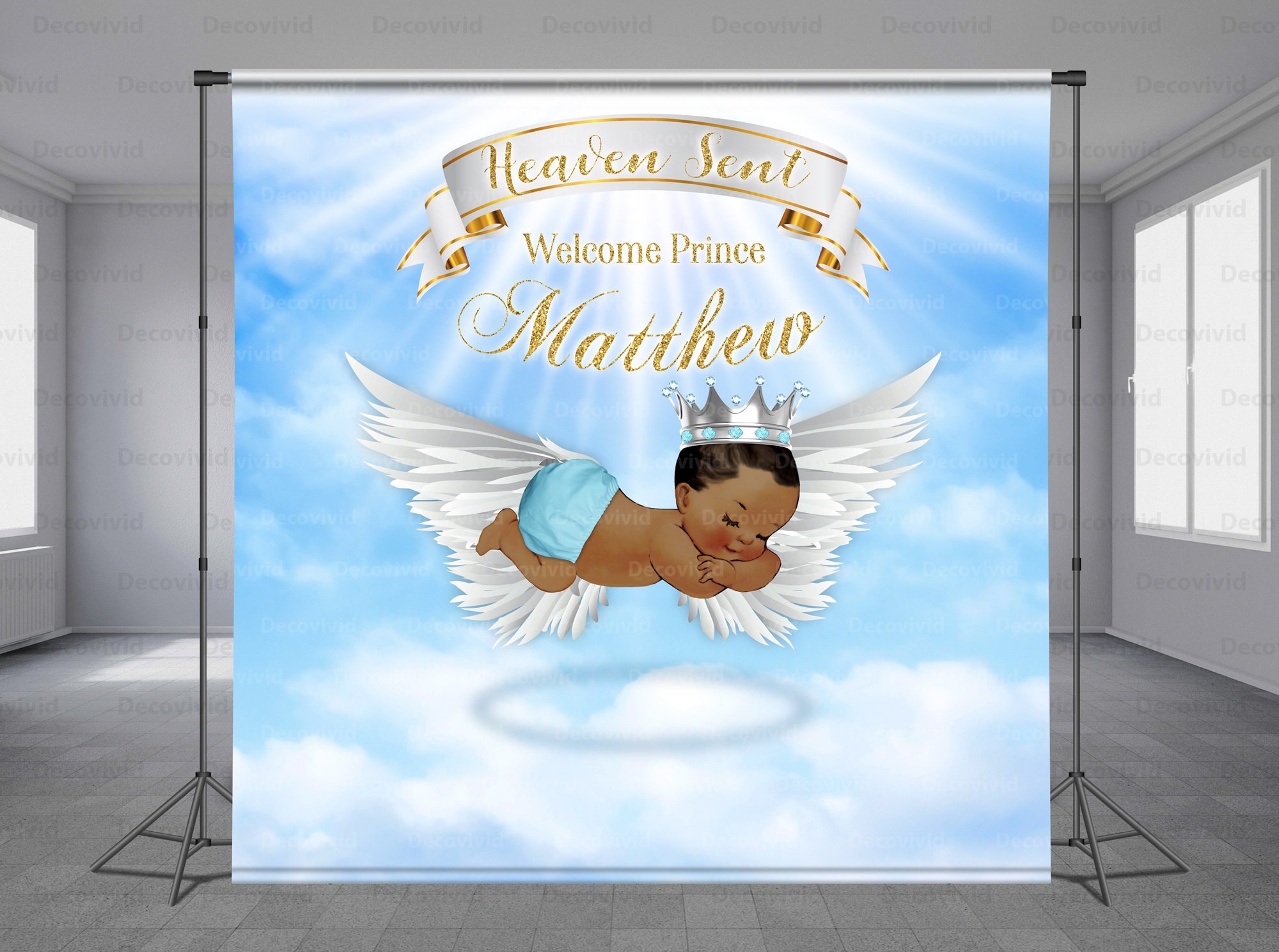 Welcome Baby Backdrop Baby Shower Backdrop Baby Wings - Etsy