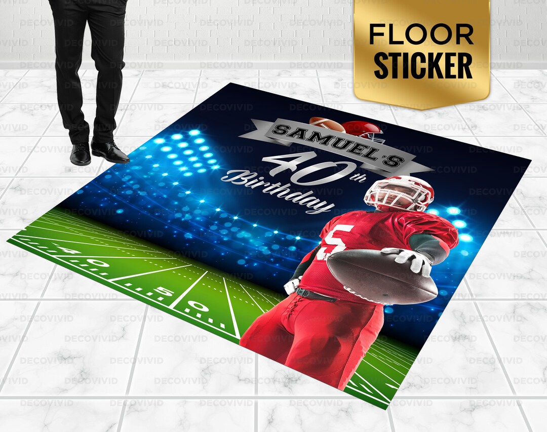 Football Floor Decal Sticker, Sport, Floor Graphic, Floor Adhesive ...