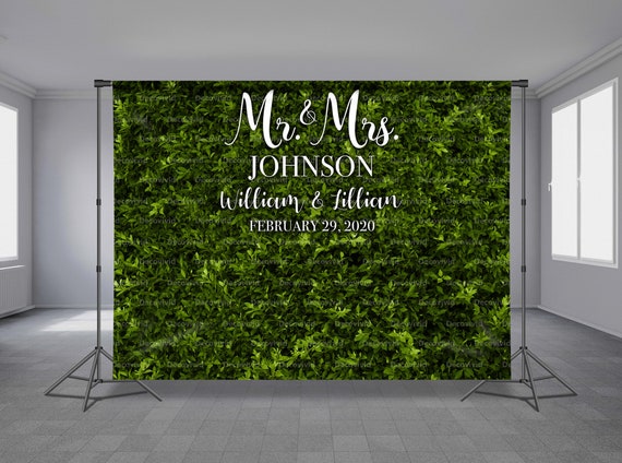 Leaf Wall Backdrop Flowers and Leaves Grass Background Mr - Etsy