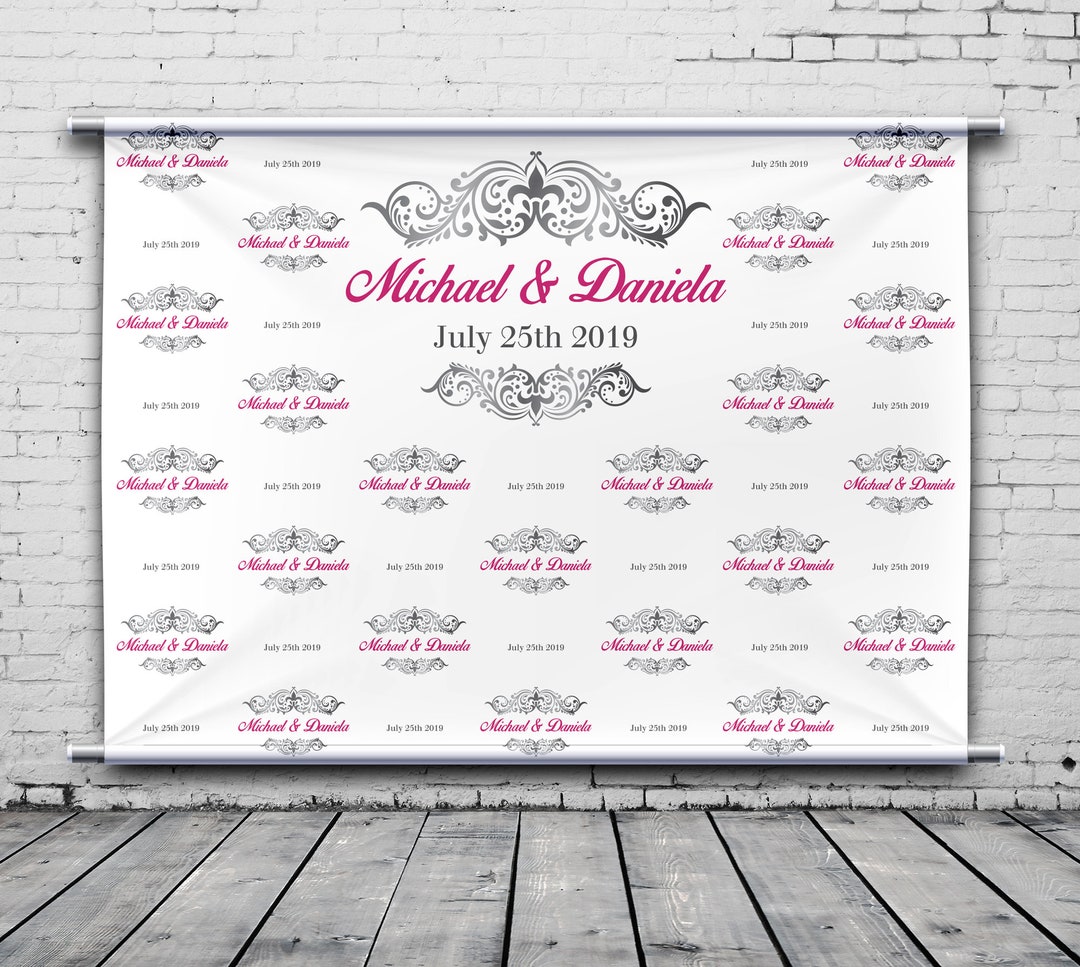 Event Step and Repeat, Backdrop Banner, White Background, Personalized ...