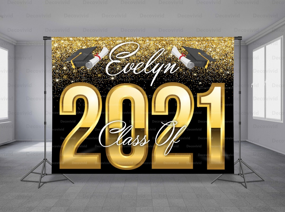 Graduation Backdrop, Sparkle Background, Step and Repeat Grad, Prom Hat ...