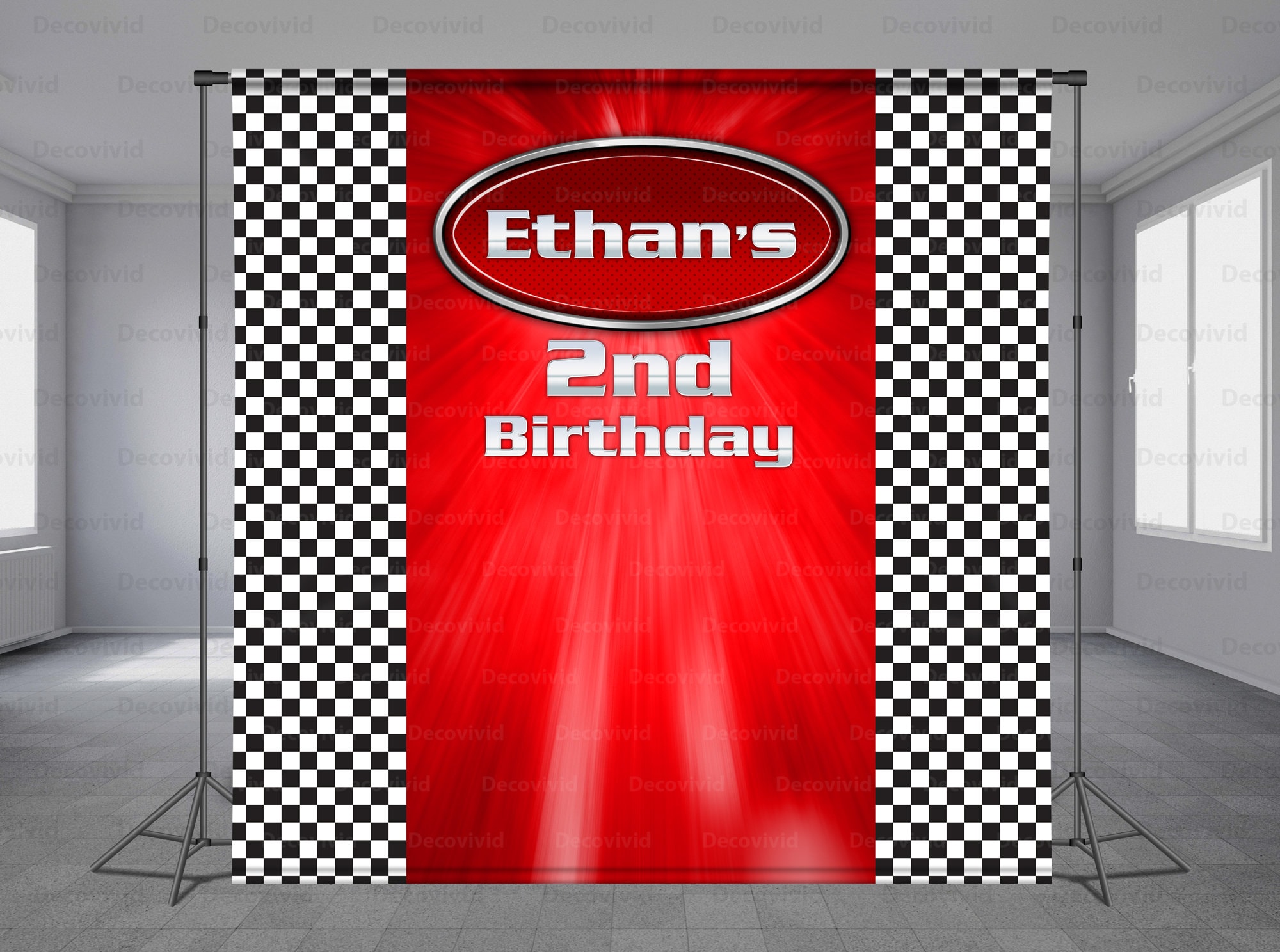 Speed Car Birthday Backdrop Race Car Party Custom Theme - Etsy