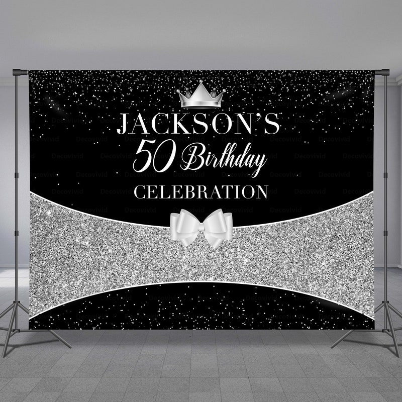 Black and Silver Backdrop - Etsy