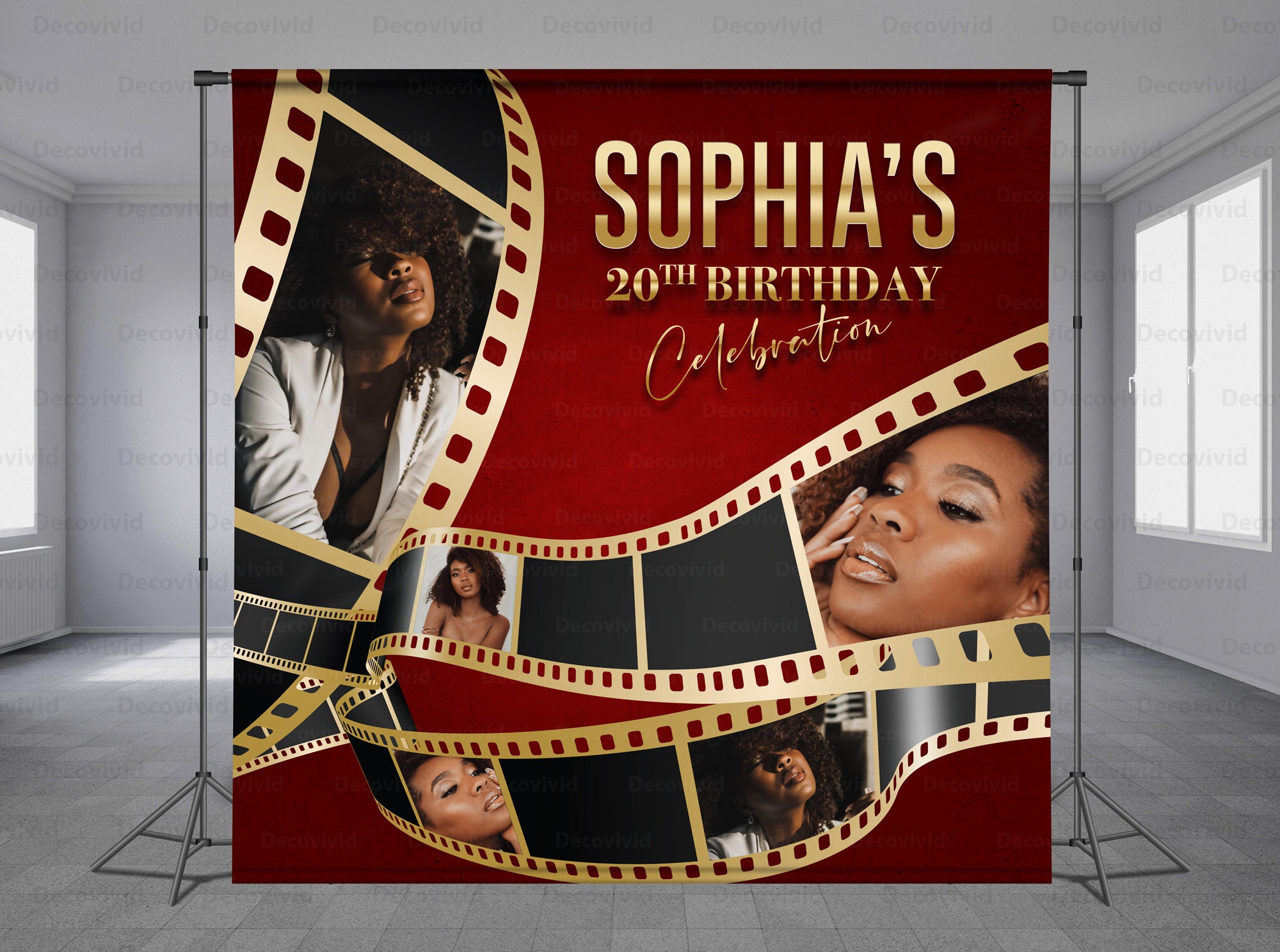 Photo Negative Film Strip Birthday Backdrop Any Color - Etsy