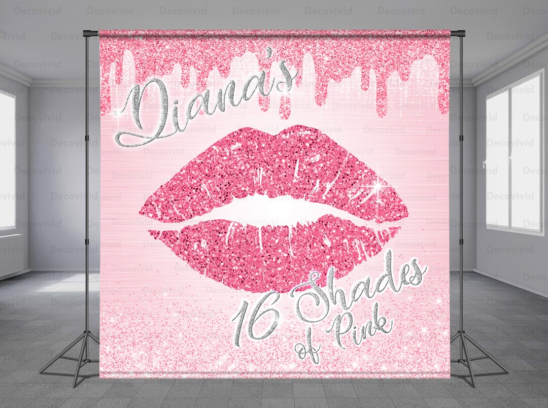 Lips Photo Birthday Backdrop, Lip Background, Party Decoration, Step ...