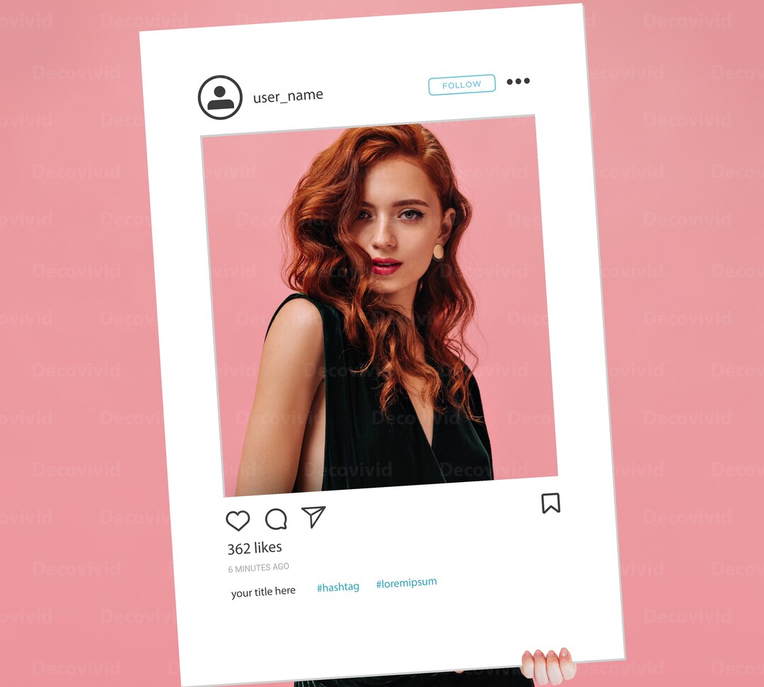 Instagram Photo Prop, Photoshoot Frame, IG Post Selfie Props, Social ...