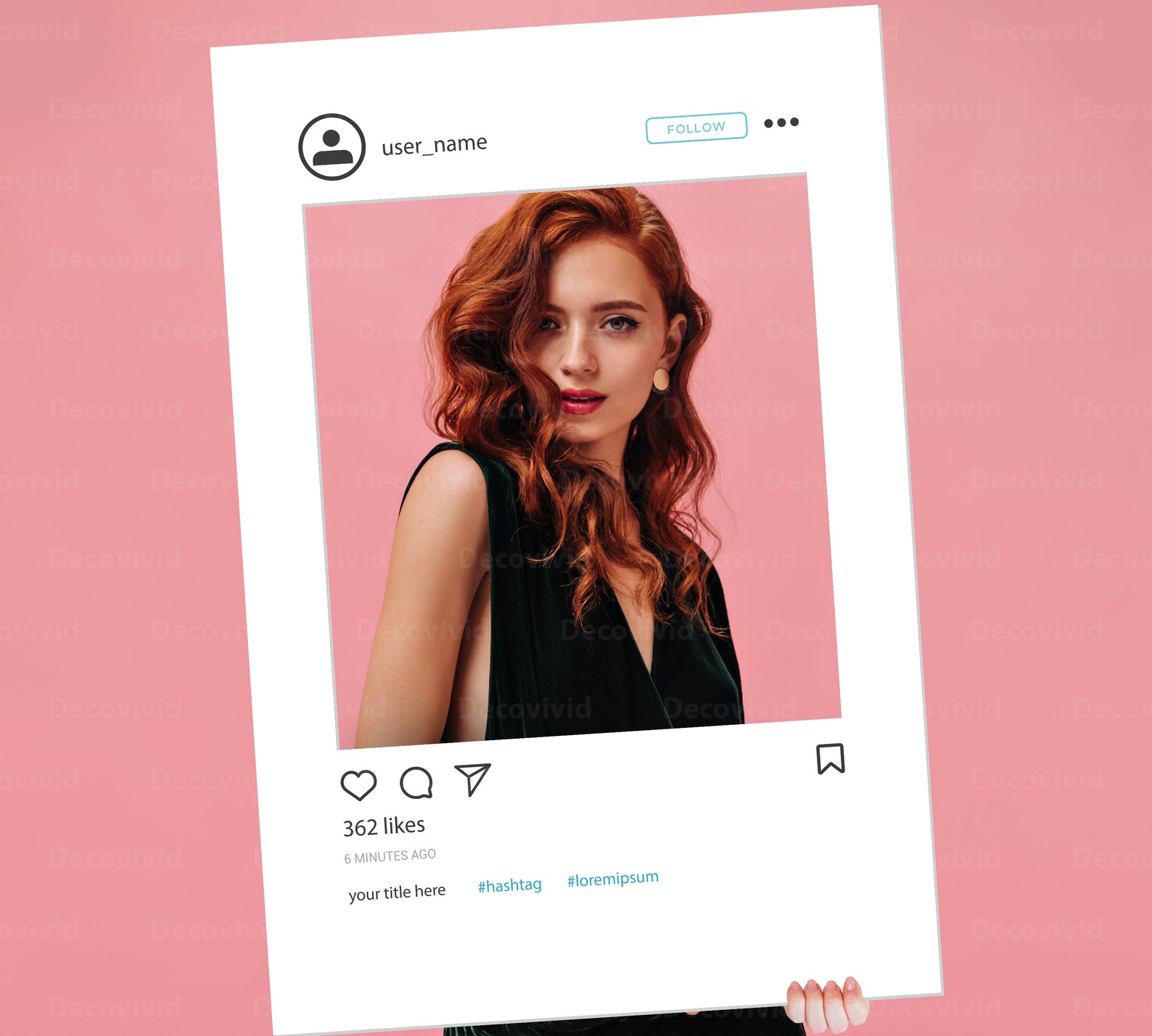 Instagram Photo Prop, Photoshoot Frame, IG Post Selfie Props, Social ...