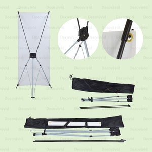 X Stand Banner and Stand, Memorial Sign, X Banner Stand, Funeral ...