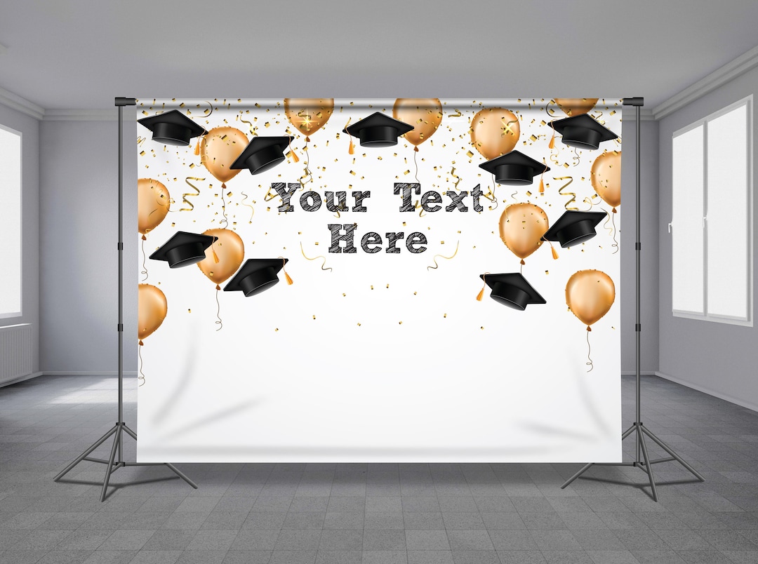 Graduation Party Backdrop, Grad Photo Booth, Personalized Banner ...