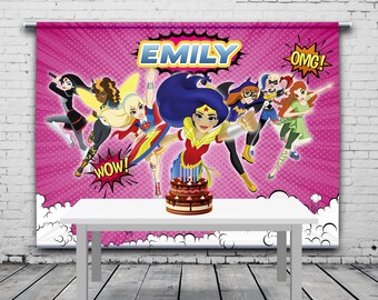 Super Hero Girl Backdrop | Etsy