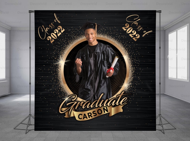 Graduation Backdrop Sparkle Background Round Frame Prom | Etsy