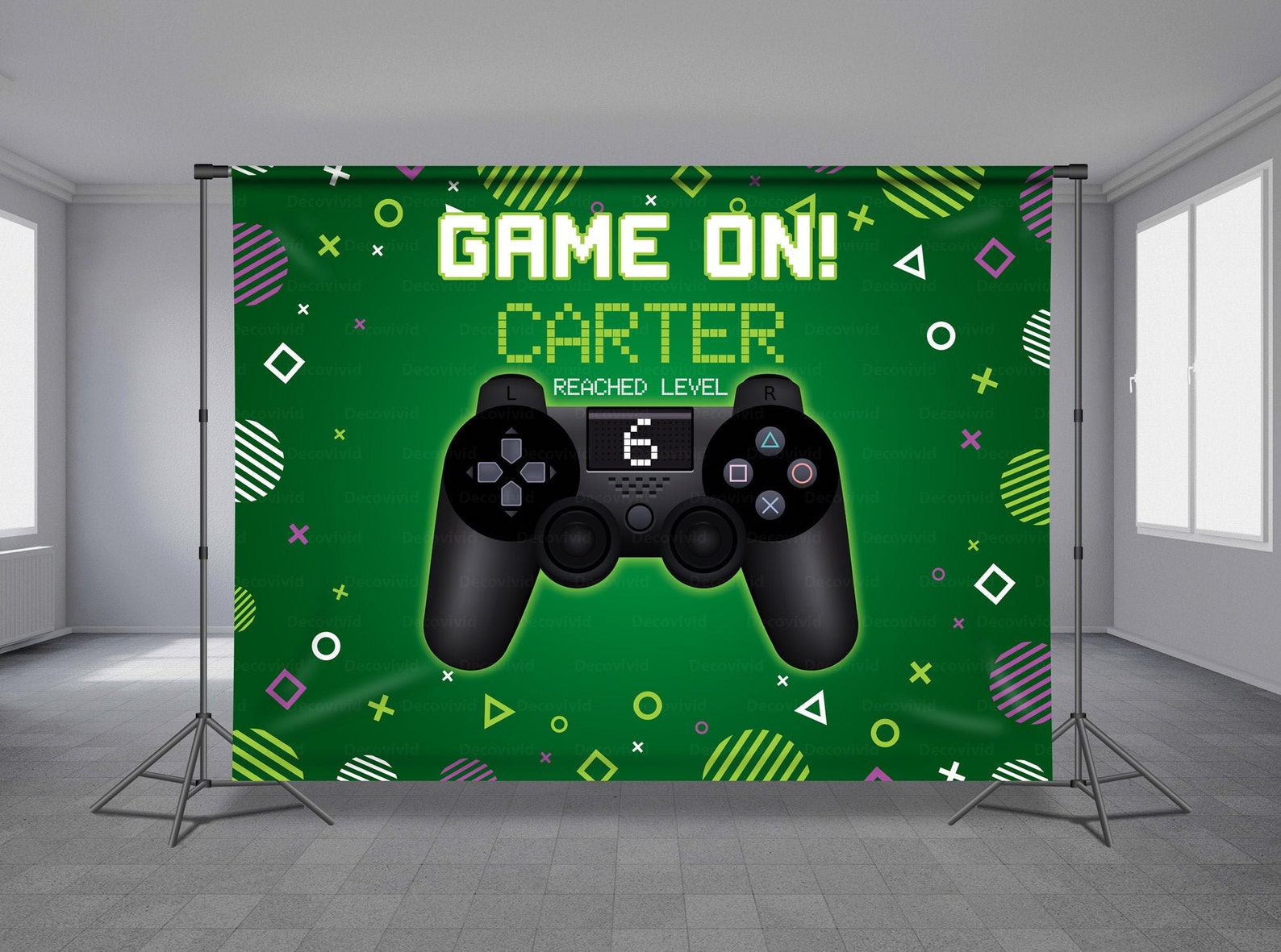 Video Game Controller Birthday Backdrop Game On Joystick - Etsy