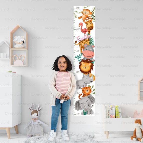 Baby Height Chart Removable Ruler - Cartoon Wall Sticker For Kids ...