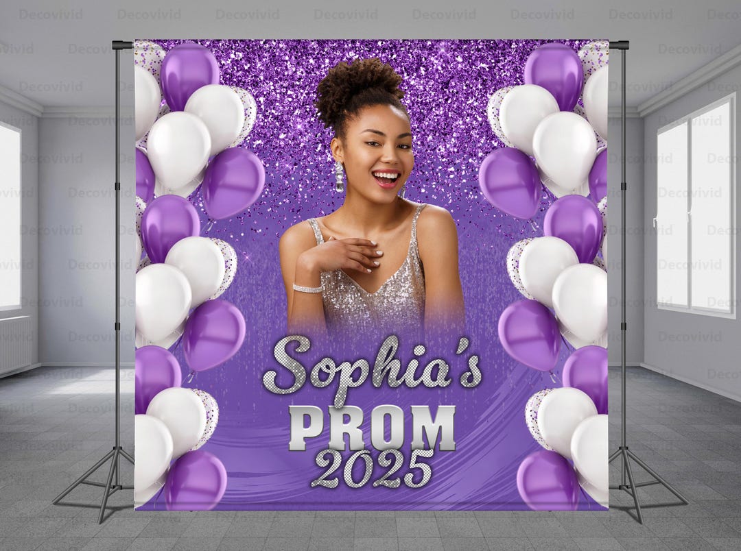 Prom Backdrop, Custom Prom Party Send Off, Add Photo Free, Prom Night ...