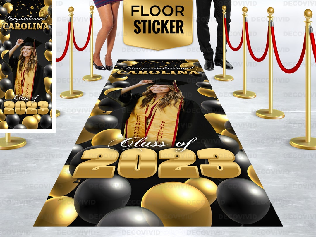 Garland Balloons Graduation Runner, Grad Customized, Personalized Aisle ...