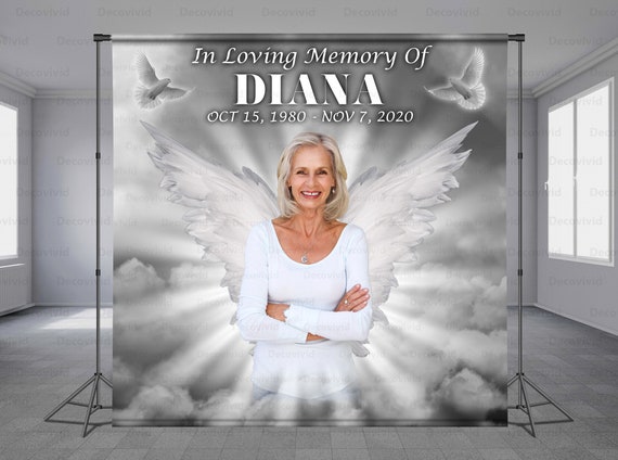 Funeral Backdrop Banner Memorial Background Heaven Sent - Etsy