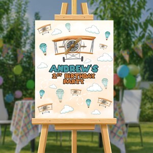 Airplane Birthday, Welcome Sign, Vintage Airplane, Airplane Birthday ...