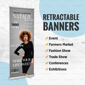 Magazine Cover Retractable Banner and Stand, Photo Pop Up, Social Media ...