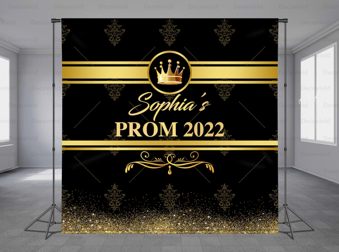 Prom Backdrop, Grad Party Backdrop, Step and Repeat, Add Your Photo ...
