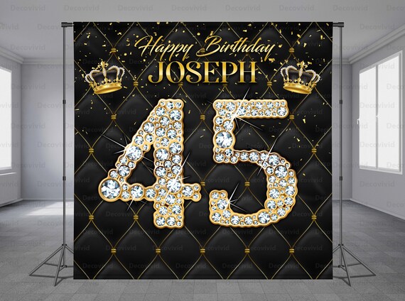 Large Diamond Age Birthday Backdrop Diamond Number King - Etsy