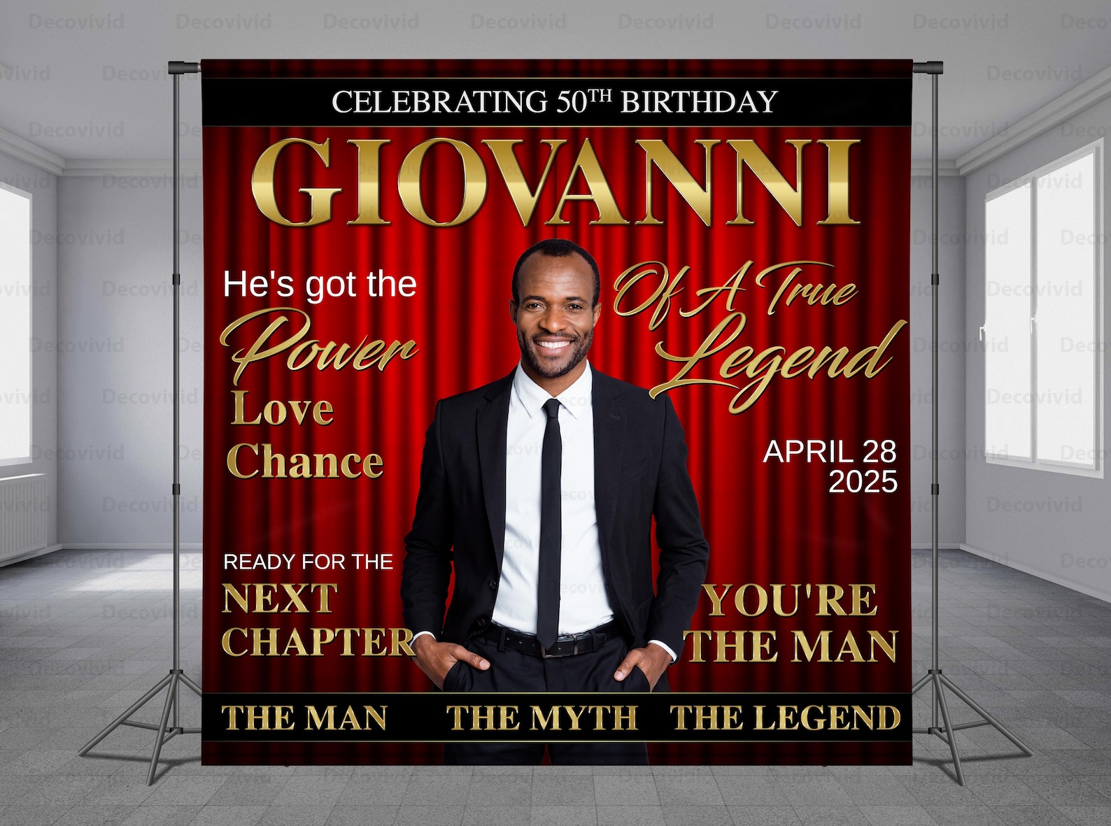 Magazine Cover Birthday Backdrop, the Man, the Myth, the Legend ...