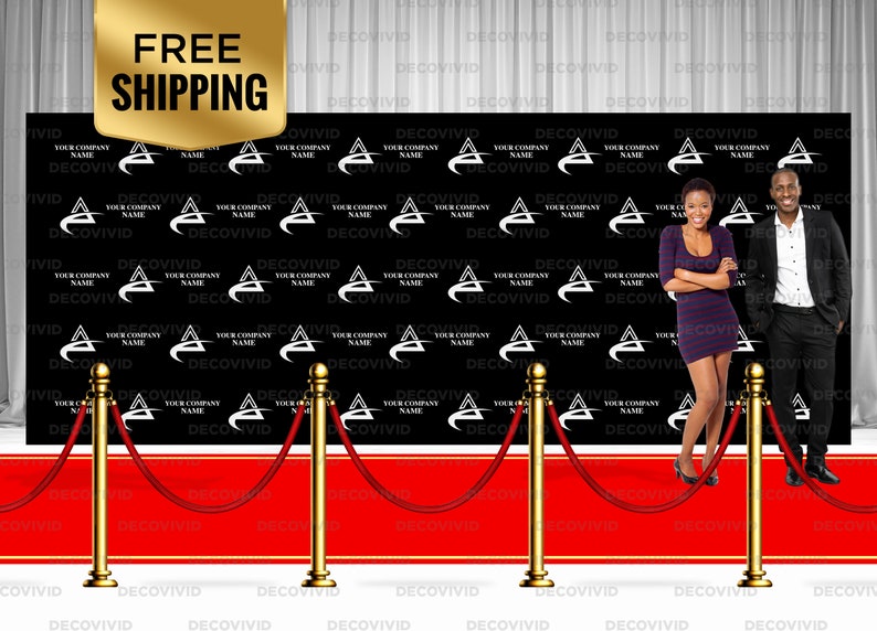 Red Carpet Step and Repeat, Backdrop Banner, Trade Show Backdrop ...