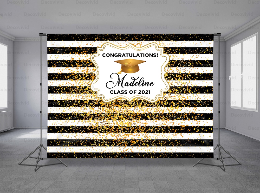 Graduation Backdrop, Add Your Photo, Custom Design, Step and Repeat ...