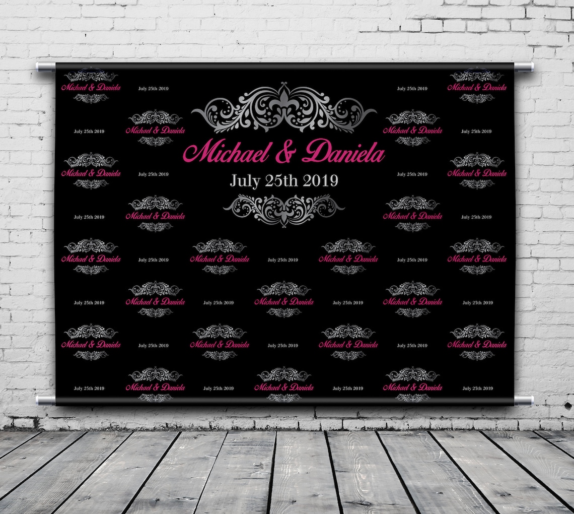 Black Background Step and Repeat Custom Backdrop Banner - Etsy