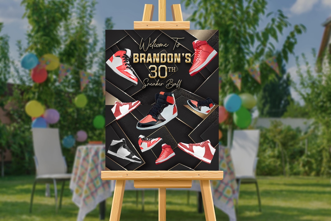 Sneaker Ball Birthday Welcome Sign, Custom Sneaker Gala, Welcome ...