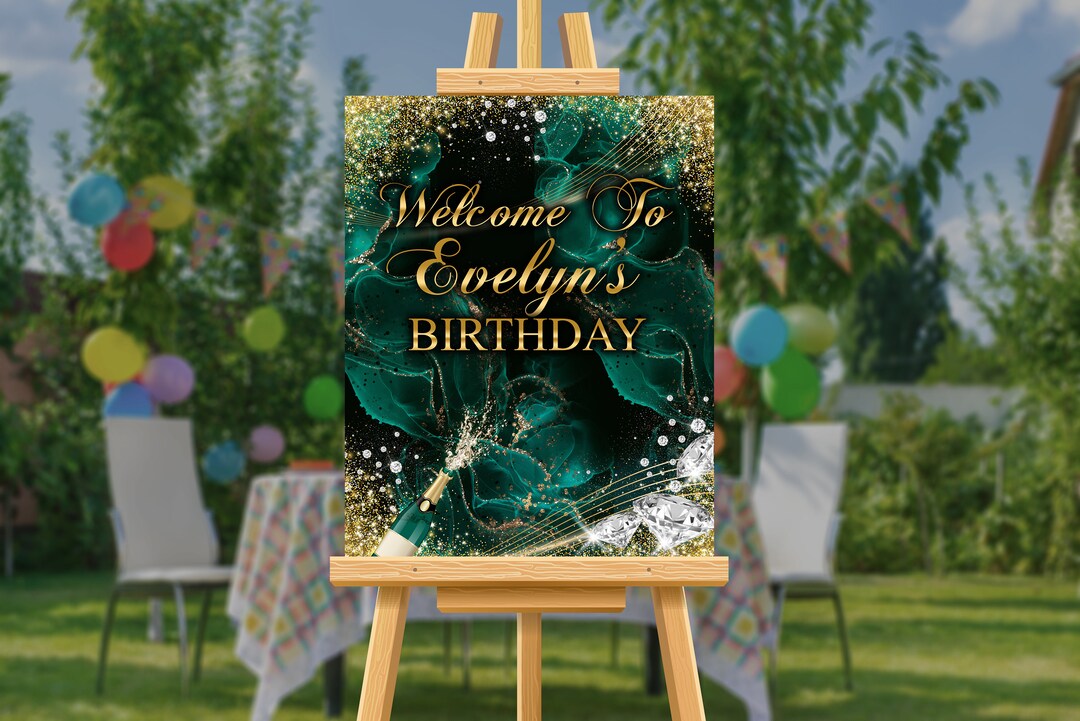 Birthday Welcome Sign, Custom Design Sign, Birthday Photo, Party Sign ...