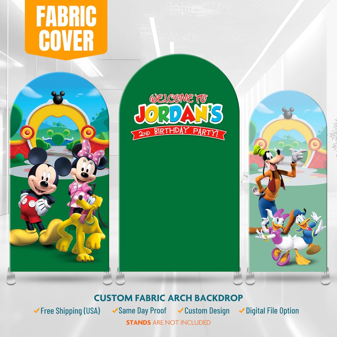 Custom Design Fabric Arch Cover Backdrop, Kids Birthday, Fabric ...