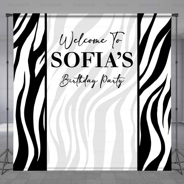 Zebra Print Banner - Etsy