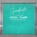 Graduation Party Backdrop, Add Your Photo, Turquoise Background ...