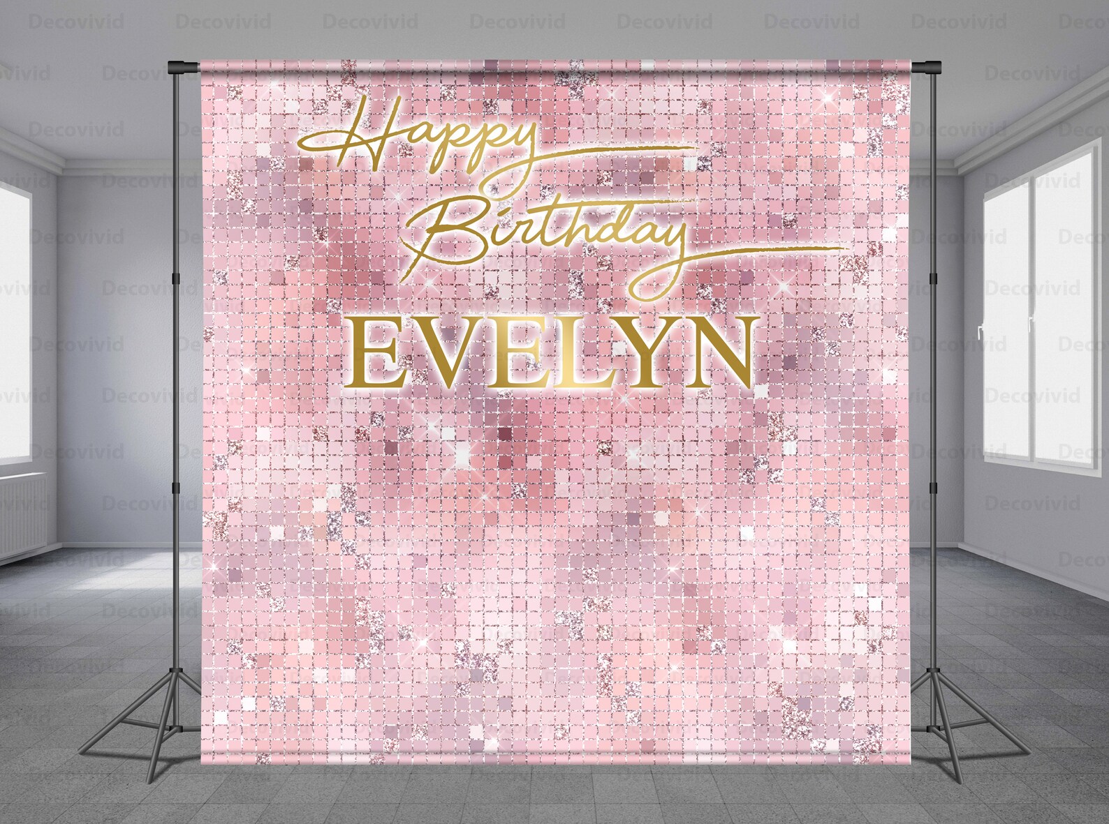 Sequin Shimmer Birthday Backdrop Step and Repeat Sequin - Etsy