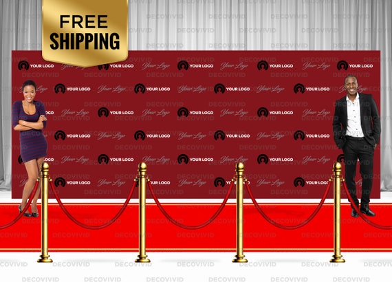 Red Carpet Step and Repeat Any Size Banner Customized Colors | Etsy
