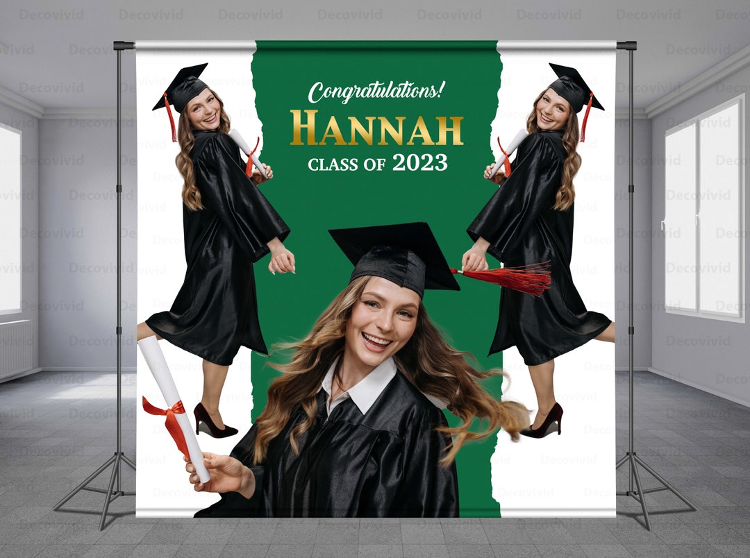 Graduation Backdrop, 2023 Grad Photo Booth, Sparkle Background, Step ...
