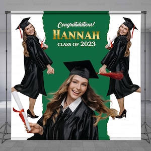 Graduation Backdrop, 2023 Grad Photo Booth, Sparkle Background, Step ...