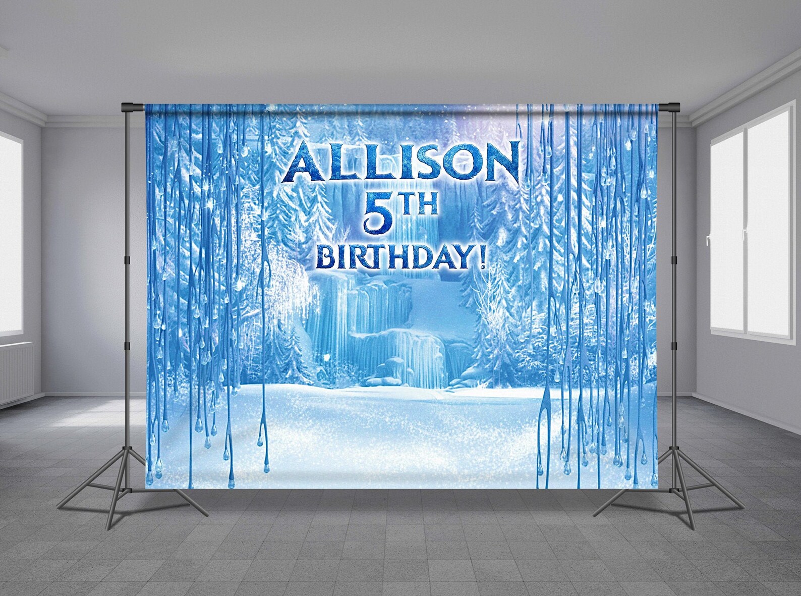 Winter Birthday Party Backdrop, Winter Theme, Baby Shower, Step and ...