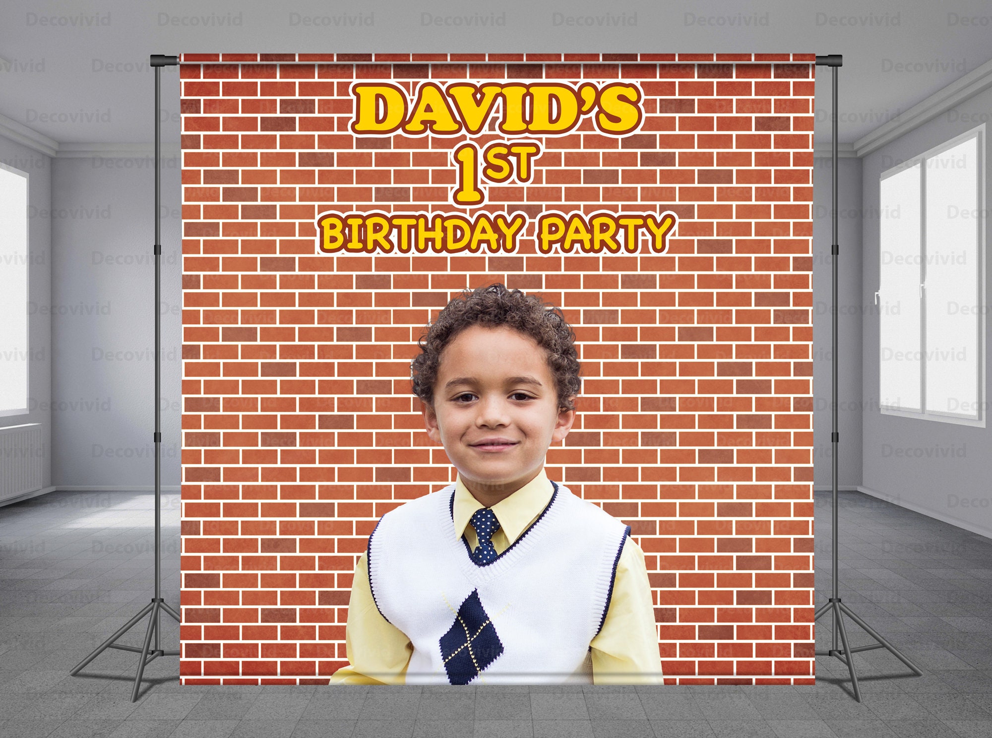 Red Brick Wall Photo Birthday Backdrop Street Background - Etsy