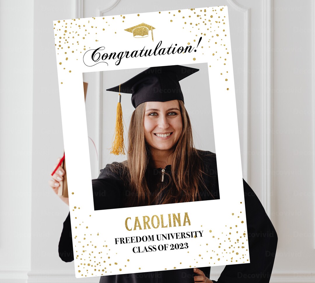 Customizable Graduation Photo Prop, Selfie Props, Grad Party, Graduate ...