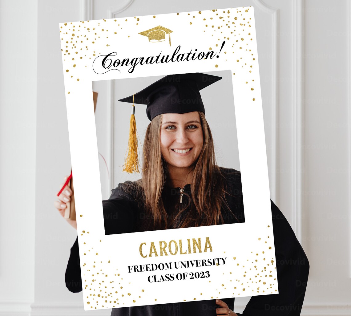 Customizable Graduation Photo Prop Selfie Props Grad Party - Etsy